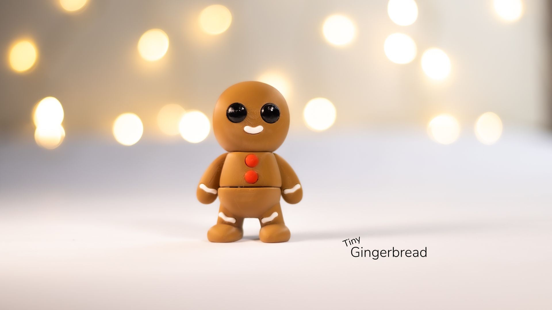 Krew3D Printables - Tiny Gingerbread Man - 3D Printed, Articulated, an ...